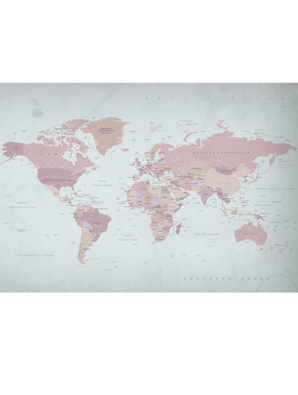 Poster mapa mundi rose - Shopkola - Shopkola - Papel de parede adesivo ...