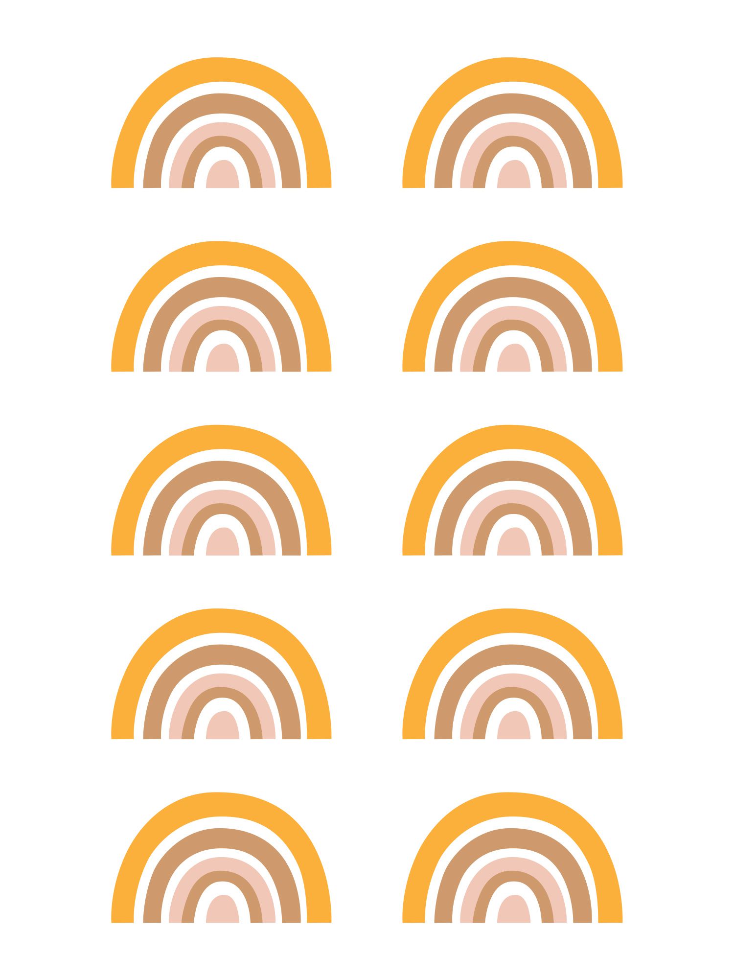 Kit de adesivo de parede arco íris Boho chic - ShopKola - Shopkola ...