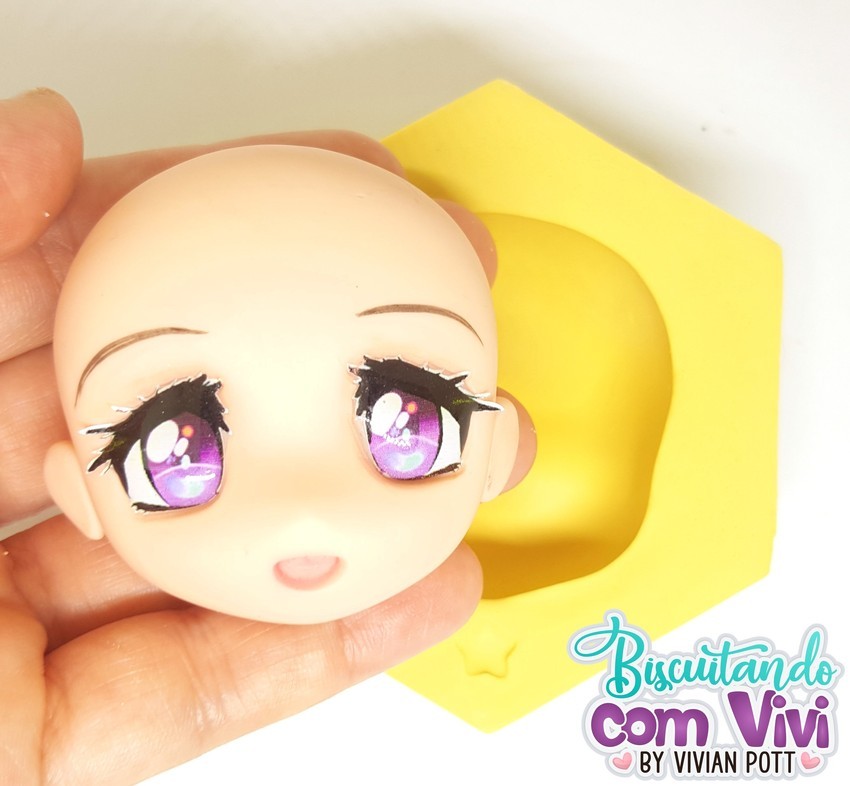 Molde Cabeça Chibi Sweet - BCV - biscuitandocomvivi