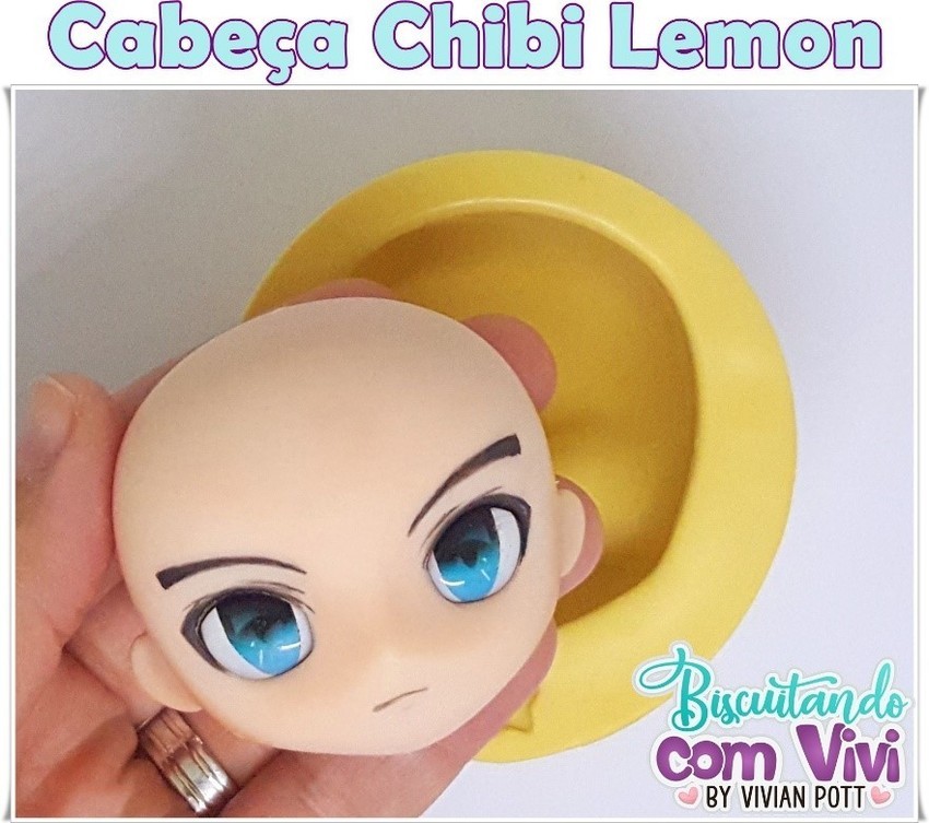 Molde Cabeça Chibi Lemon - BCV - biscuitandocomvivi