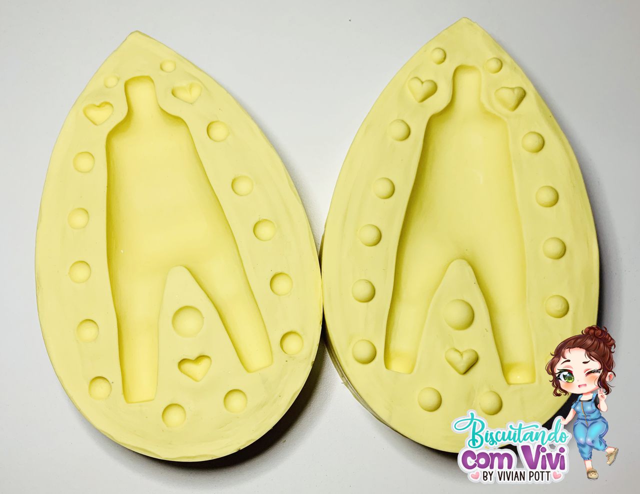 Molde de Silicone Chibi Gigante - Corpo - BCV - biscuitandocomvivi