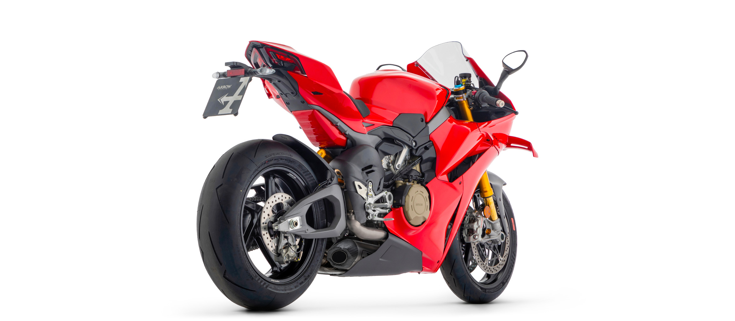 Escapamento duplo Arrow titanio - Ducati Panigale V4 25- - Modena