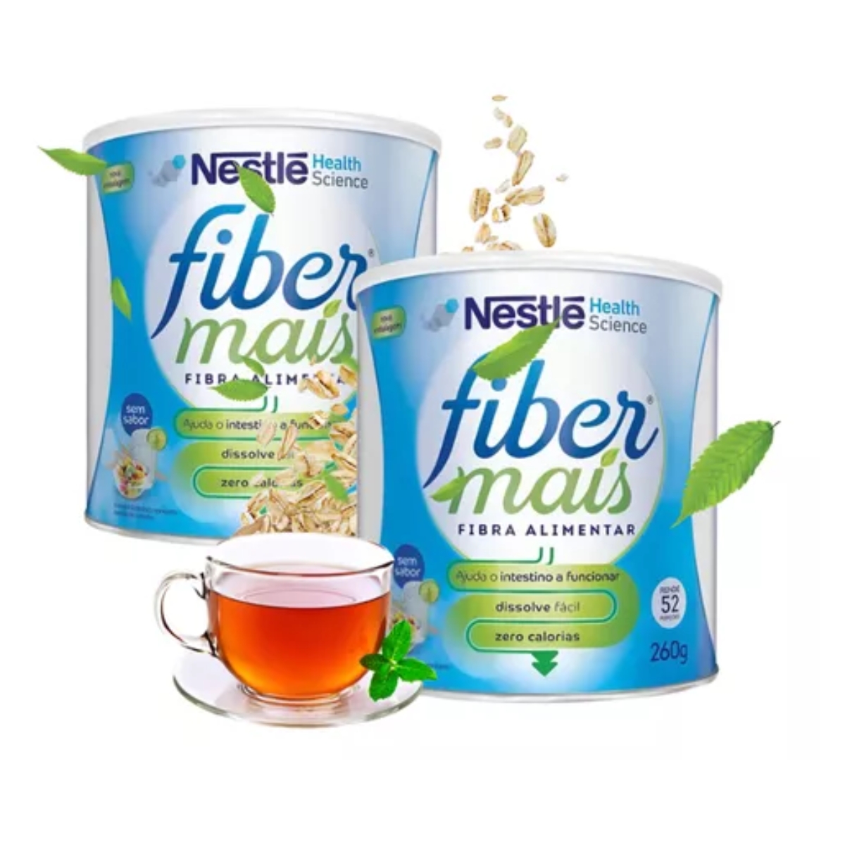 Fiber Mais Lata 260g - Kit com 2 unidades - AgilMed - Medicamentos ...