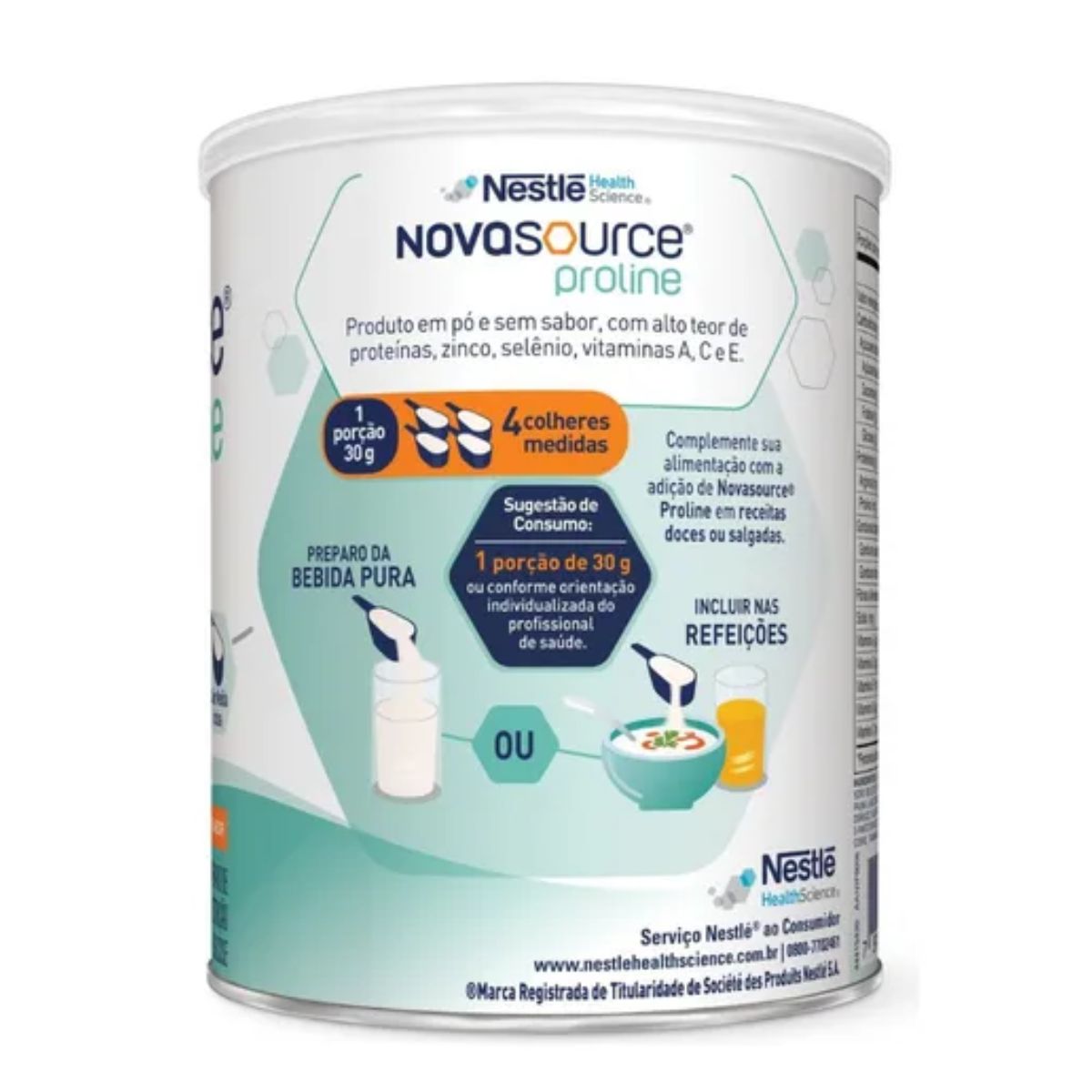 Novasource Proline Pó - 330g- Lata - AgilMed - Medicamentos Especiais e ...