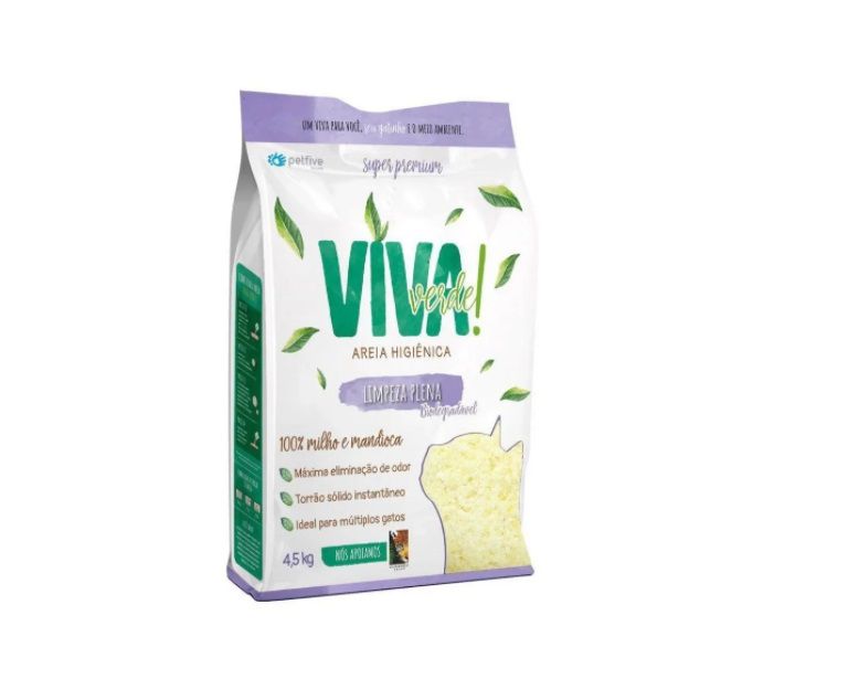 Areia Sanitária Viva Verde para Gatos | Limpeza Plena 4kg - Controle - Shop 4 Patas