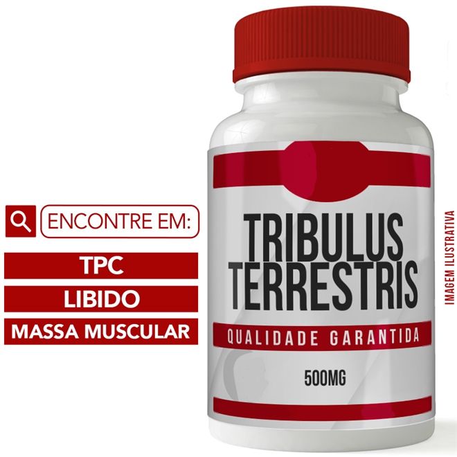 Tribulus Terrestris 500mg 60 CÁpsulas Massa Muscular E Aumento De