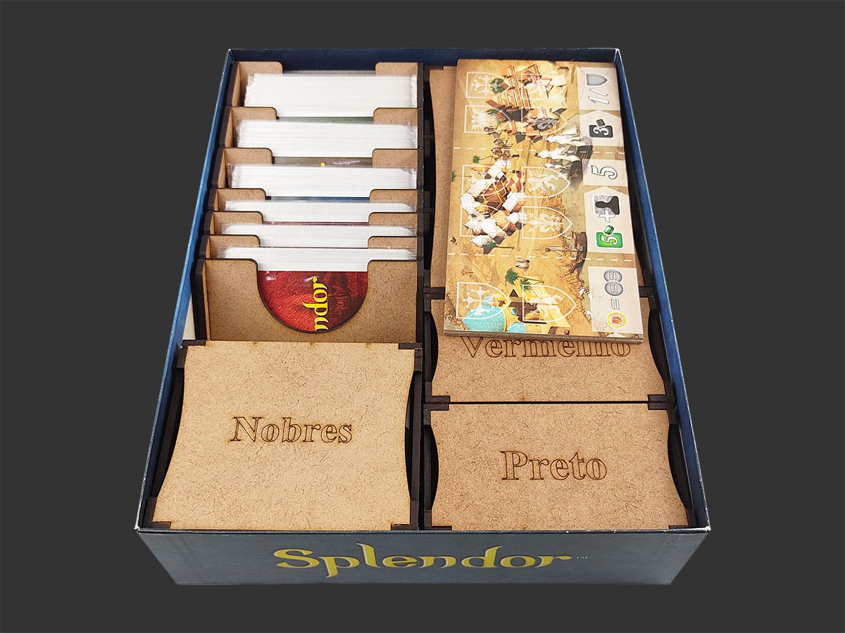Organizador (INSERT MDF) para Splendor + Expansão - Revenda Bucaneiros