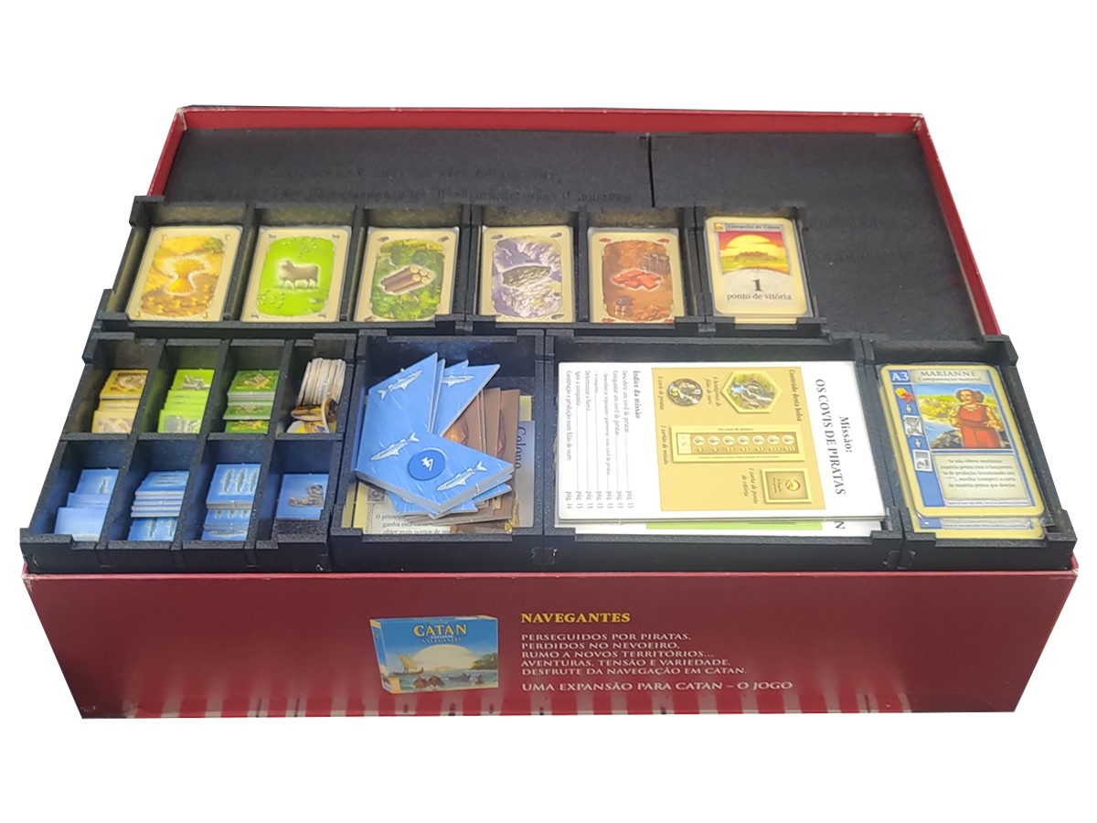 Organizador (Insert Estendido) para Catan Plus - Revenda Bucaneiros