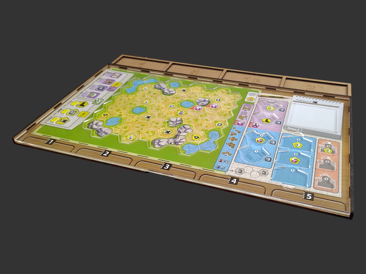 Kit Dashboard para Ark Nova (4 unidades) - COM CASE - Revenda Bucaneiros