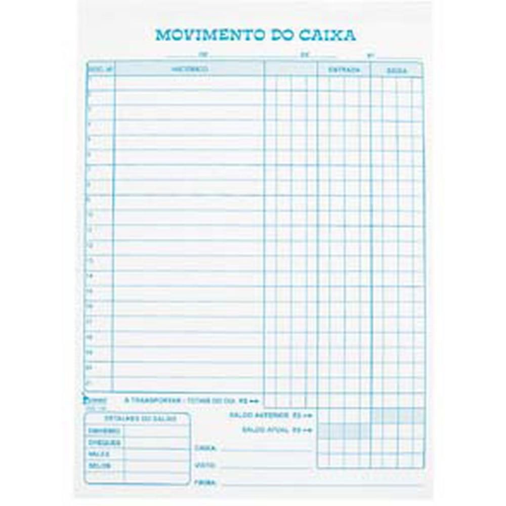 Livro Movimento Caixa 1/4 100 Folhas - Digital Conveniência Informática e Papelaria