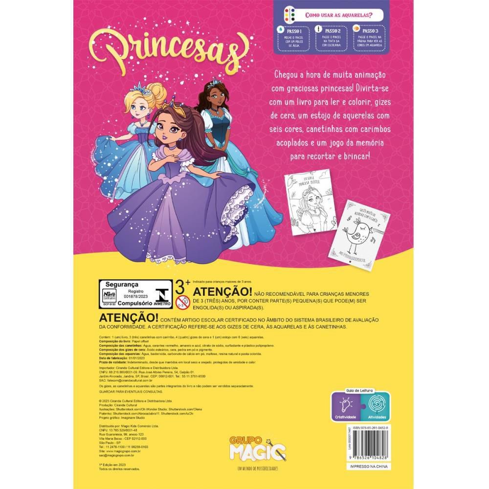 Livro Infantil Colorir Princesas Mega KIT LER e Color - Digital ...
