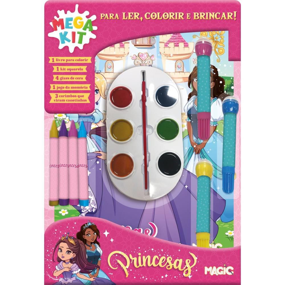 Livro Infantil Colorir Princesas Mega KIT LER e Color - Digital ...
