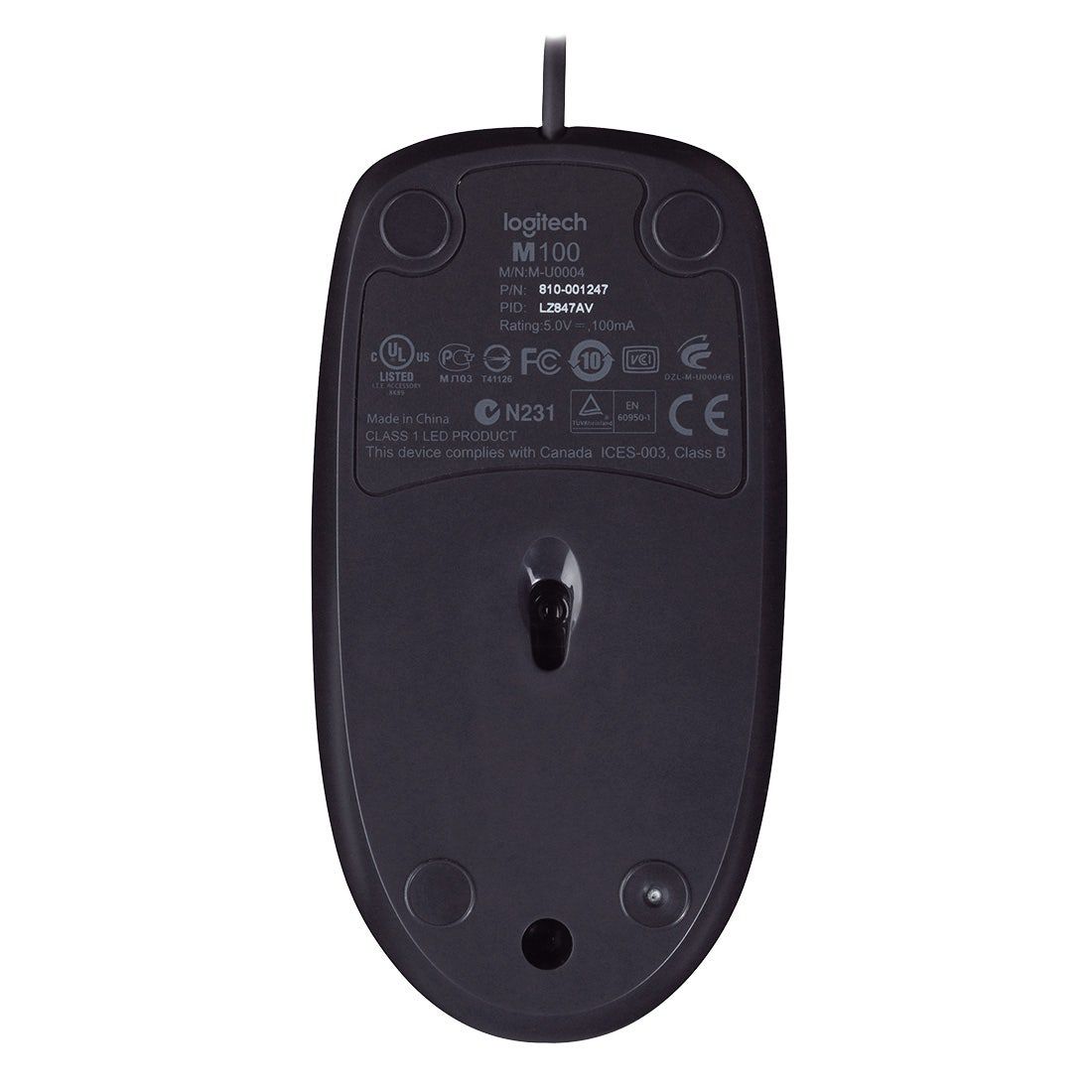 Mouse Logitech M100 Preto USB 910-001601-C - Digital Conveniência ...