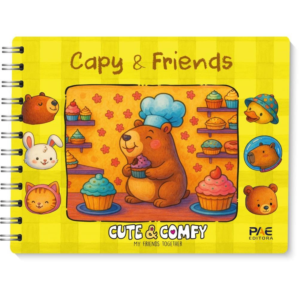 Livro de Colorir Cute & COMFY CAPY e Friends CD - Digital Conveniência Informática e Papelaria