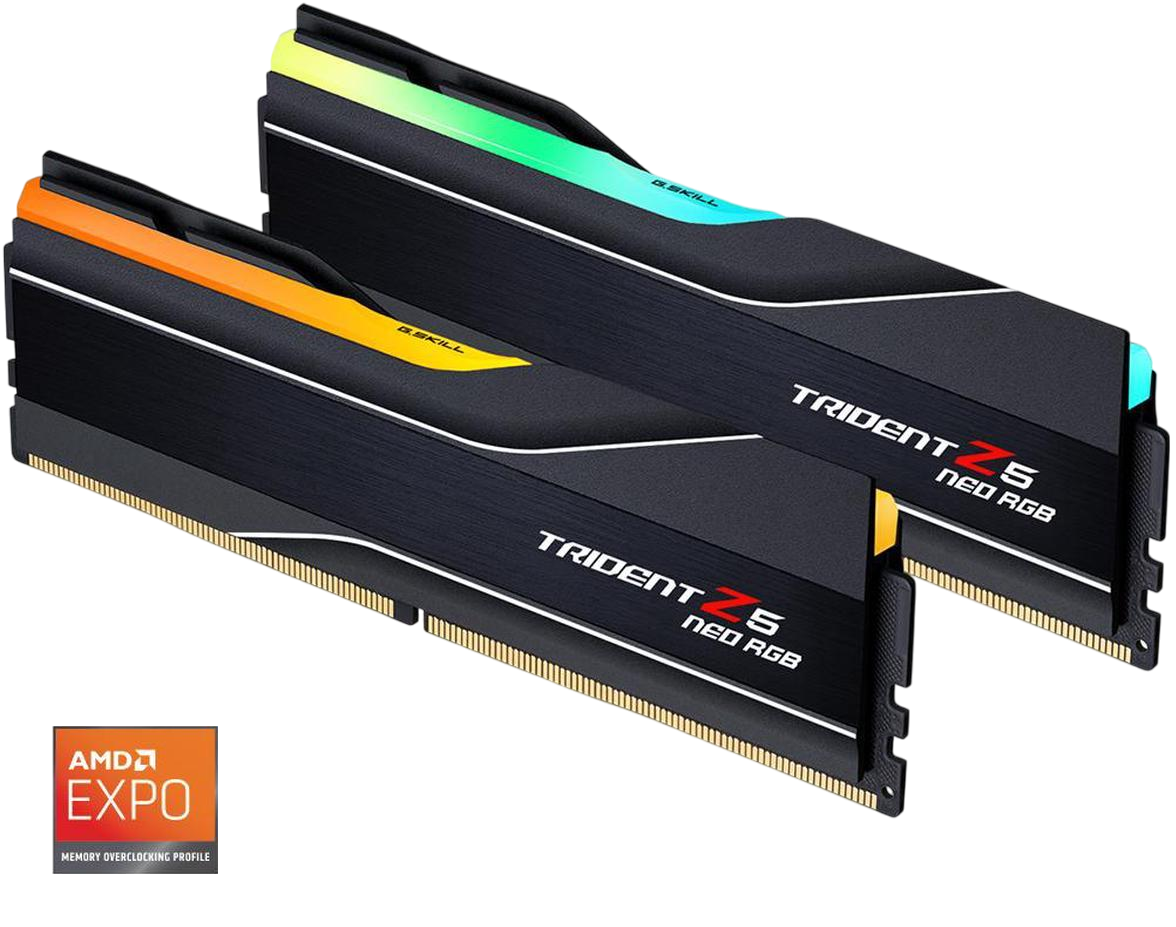 Memória DDR5 64GB 6000mhz CL26 AMD Expo G.Skill Trident Z5 Neo RGB Dual ...