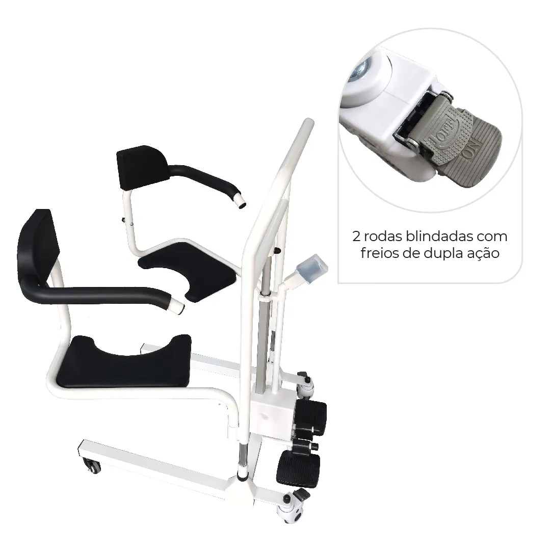 Cadeira de Transferência Multiuso com Elevação Eletrônica até 135 Kg D ...