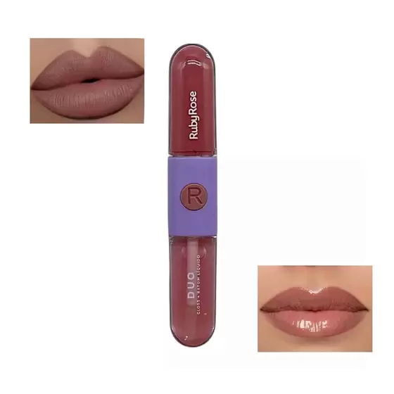 BATOM GLOSS DUO RUBU ROSE LABIOS - Drogaria do Farmacêutico