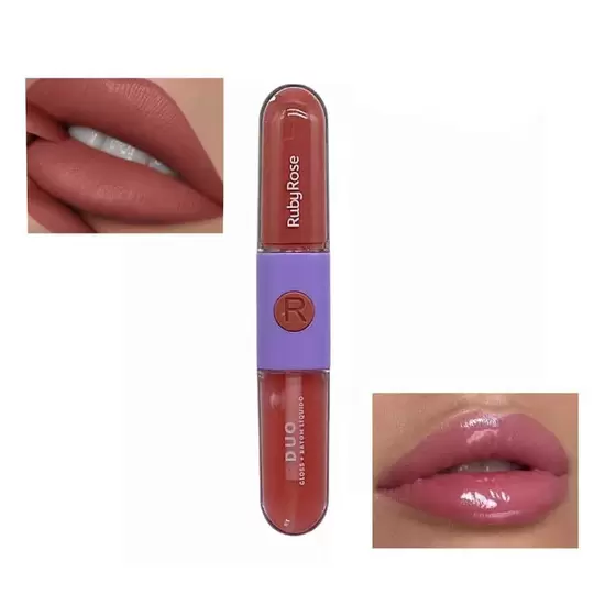 BATOM GLOSS DUO RUBU ROSE LABIOS - Drogaria do Farmacêutico