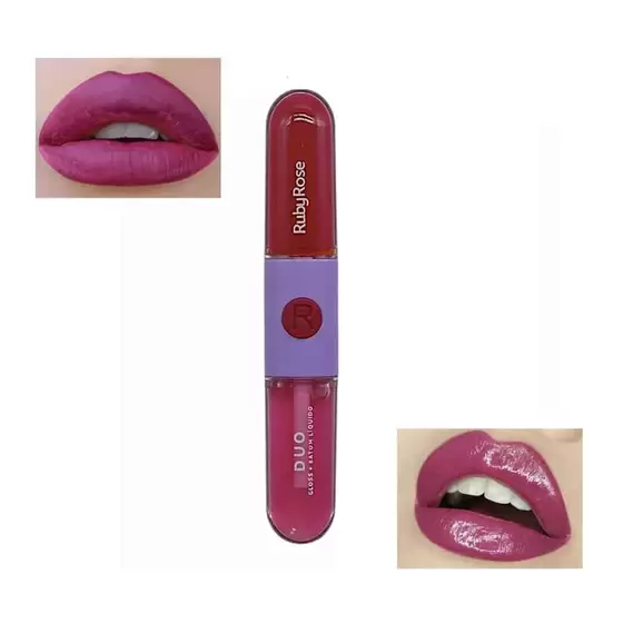 BATOM GLOSS DUO RUBU ROSE LABIOS - Drogaria do Farmacêutico