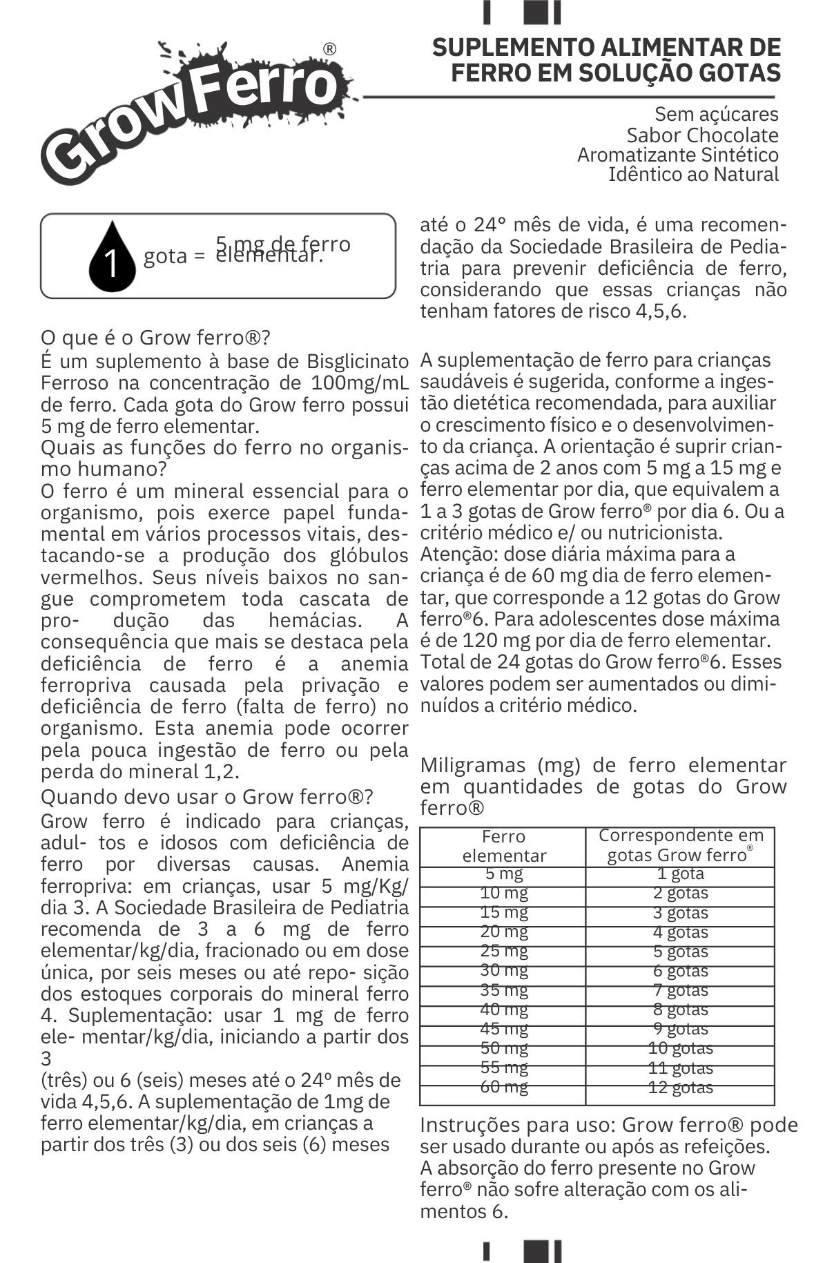 GROW FERRO NORIPURUM NEUTROFER BISGLICINATO FERRO - Drogaria do ...