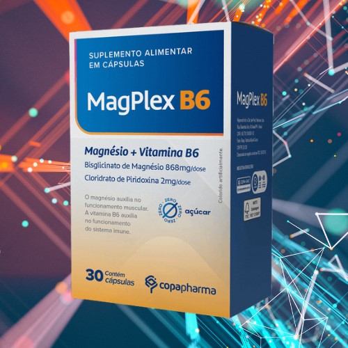 MAGPLEX B6 MAGNESIO VITAMINA B6 PIRIDOXINA BISGLICINATO MUSCULAR ...