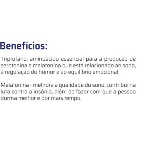 MELATONINA TRIPTOFANO SUPLEMENTO ALIMENTAR SONO INSONIA - Drogaria do ...