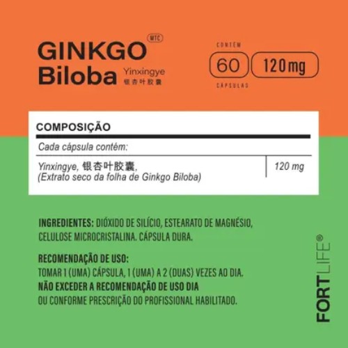 GINKGO BILOBA FORTLIFE GINKOMED CIRCULAÇÃO HEMORROIDA - Drogaria do ...
