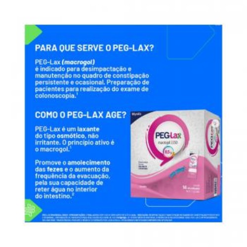 PEG-LAX MACROGOL LAXANTE LAXATIVO - Drogaria do Farmacêutico