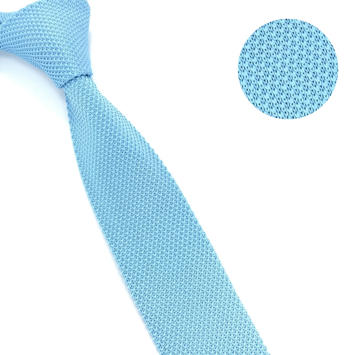 Gravata Slim Crochê Tricô Azul Serenity - O Gravateiro - Gravatas ...