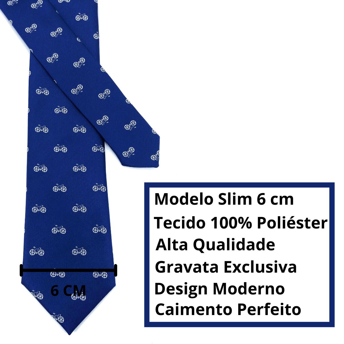 Gravata Slim Azul Cartoon Premium - O Gravateiro - Gravatas, Acessórios ...