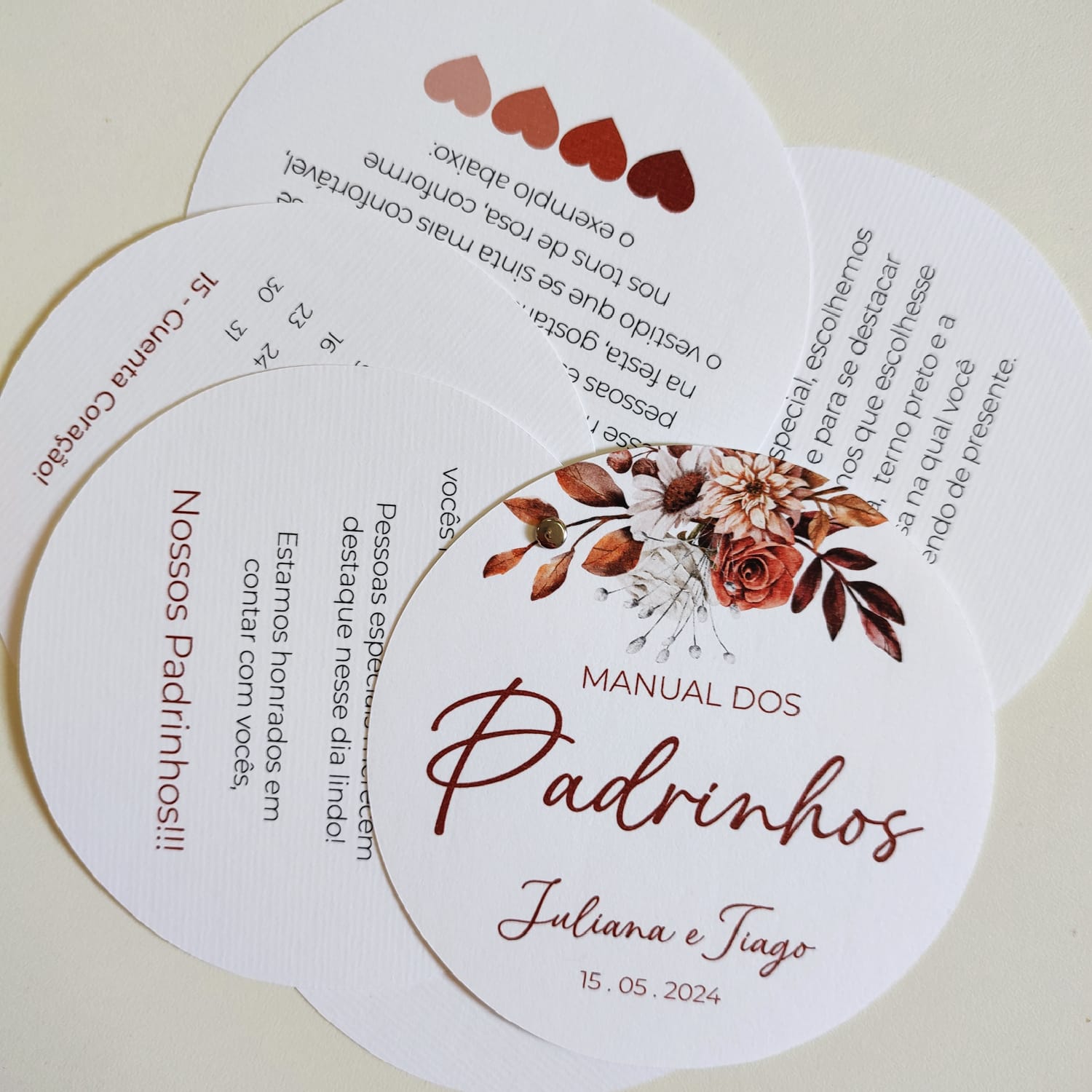 Manual de Padrinhos Redondo Boho Chic - Bellagi Convites