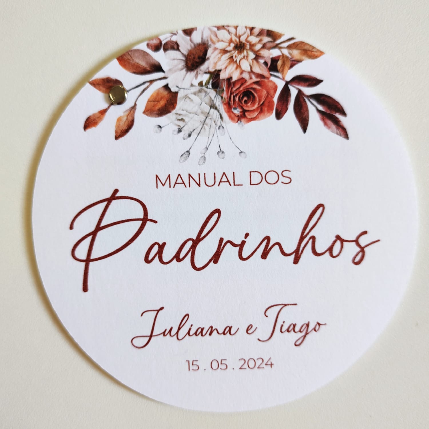 Manual de Padrinhos Redondo Boho Chic - Bellagi Convites