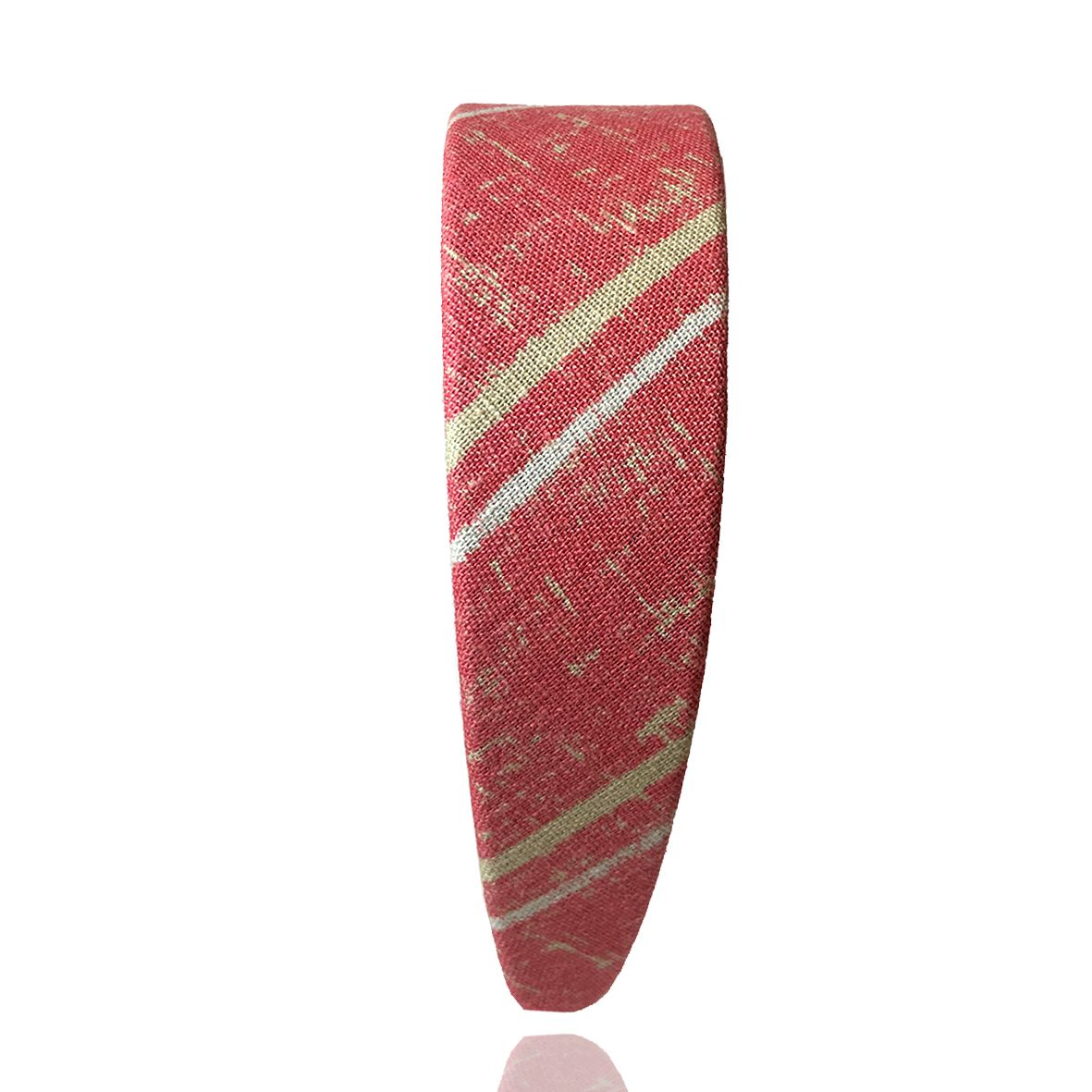 Tiara Flat de Rosa com Listras - Pinli Acessórios