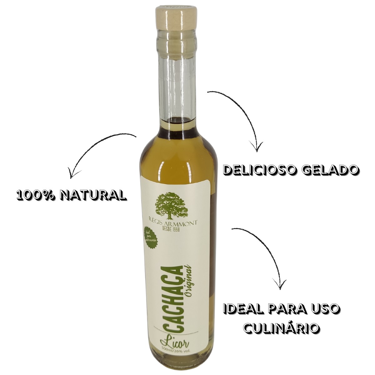 Licor de Cachaça Original Règis Armmont - Armazém Armmont - Bebidas Gourmet