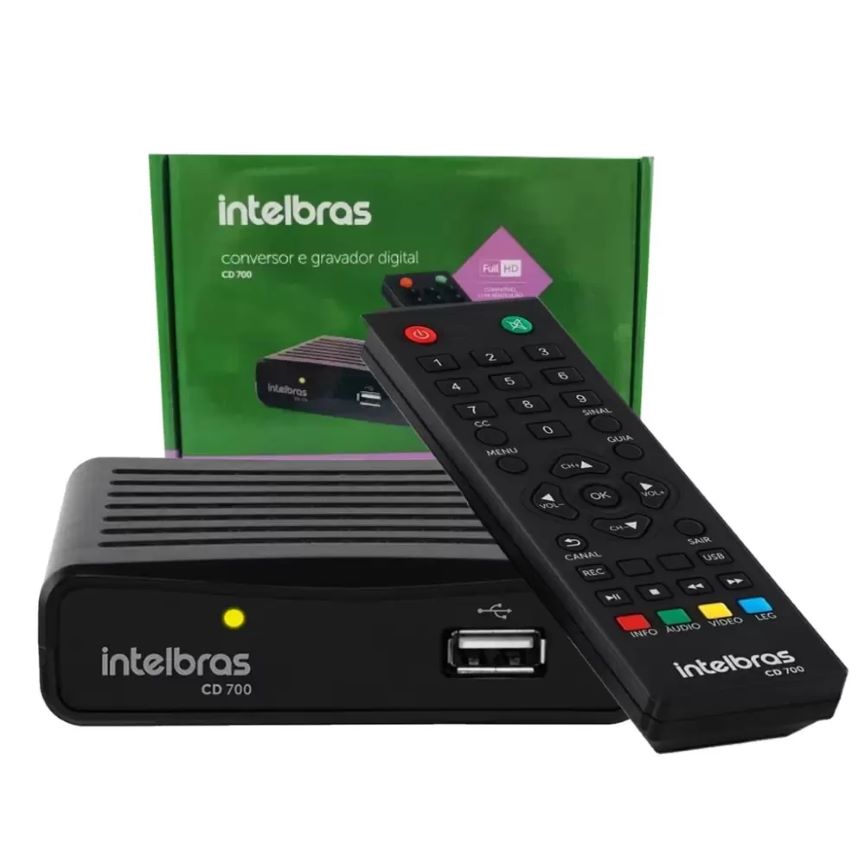 Conversor Digital de Tv Intelbrass com Gravador Cd700 - Preto - Bivolt ...