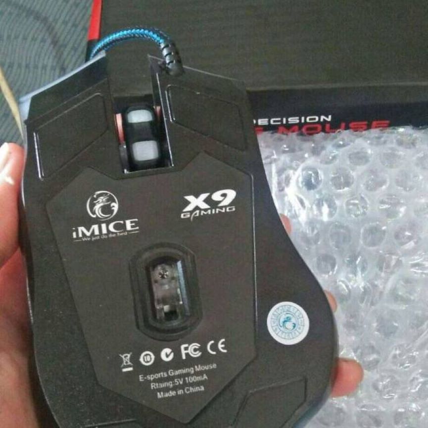 Mouse Gaming Profissional 6 Botões X9 2400DPI IMice - Preto - Mgm ...