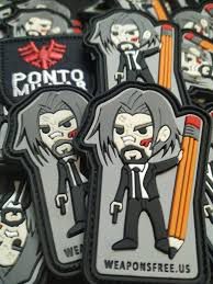 PATCH EMBORRACHADO JOHN WICK - PONTO MILITAR - Airsoft, Pistolas, Rifles, BBs, GBB, NBB ...