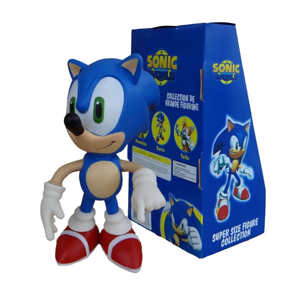 Boneco Sonic PVC 23cm - Sonic World Collection - Ponto do Nerd - A loja 100% Nerd.