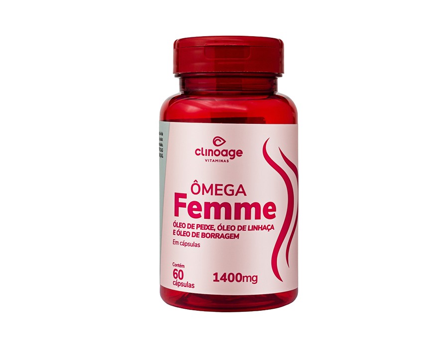 ÔMEGA FEMME - 60 cápsulas de 1400 mg - Negócios Café