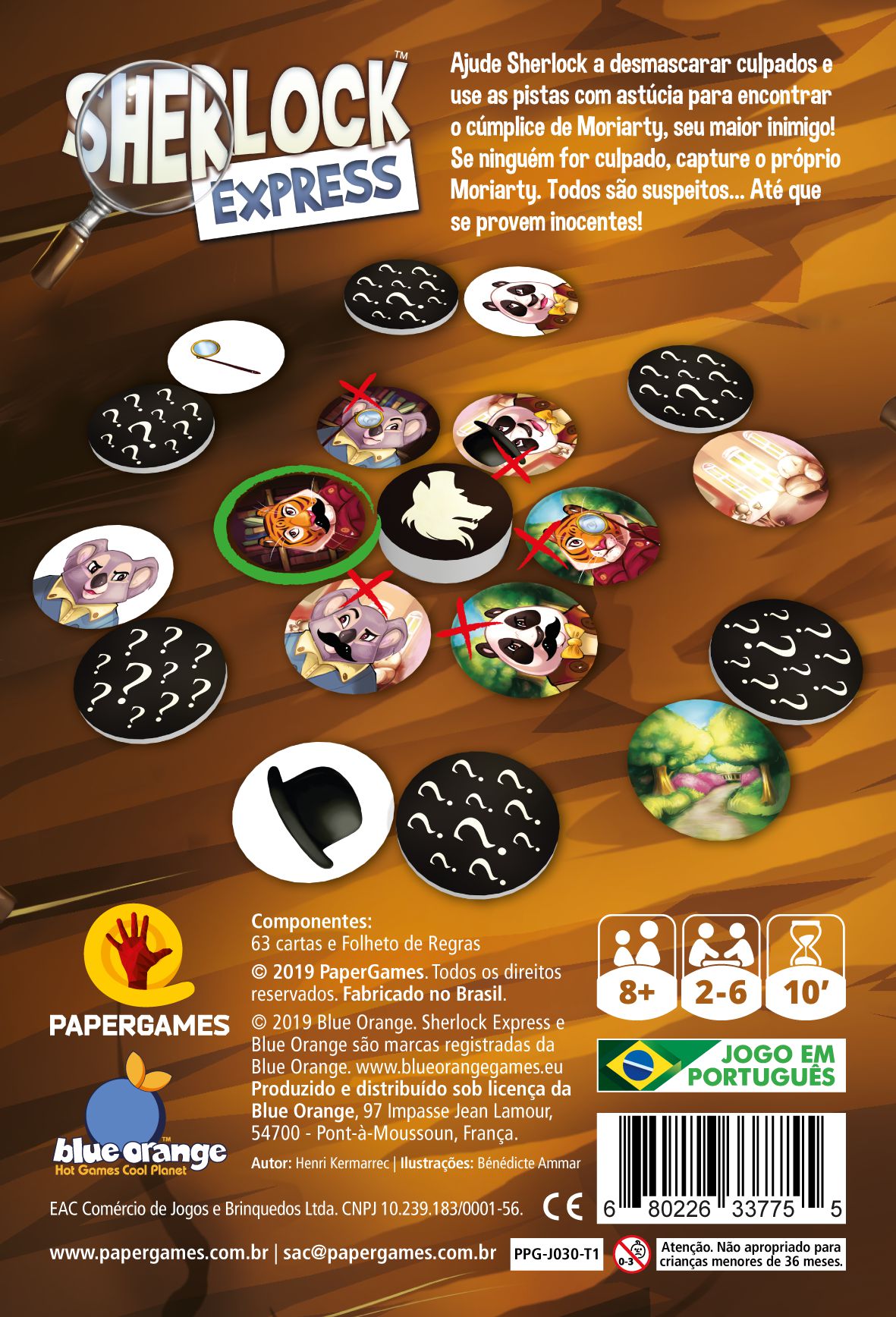 Sherlock Express PaperGames PandaBoardgames - PandaBoardGames