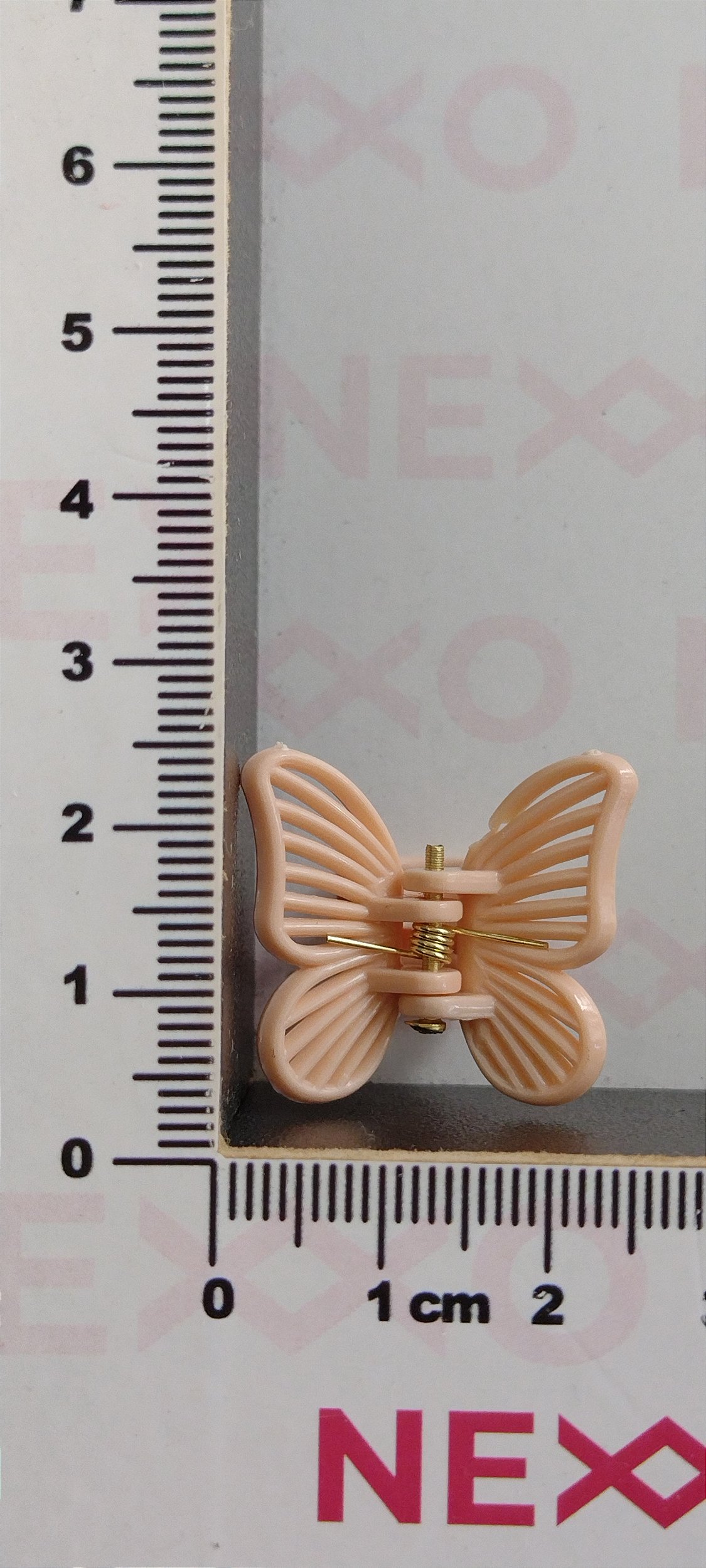 10046 piranha de cabelo borboleta plástico+ ferro, 2.5cm 12 unidades - Kit com 12 unid. para ...