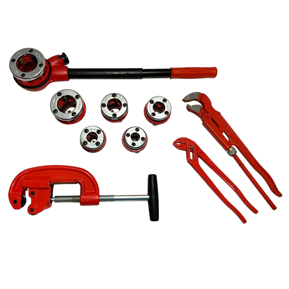 Kit Tarraxa Manual 13 Peças Com Maleta Rosca Rosca Bsp/Bspt Alicate ...