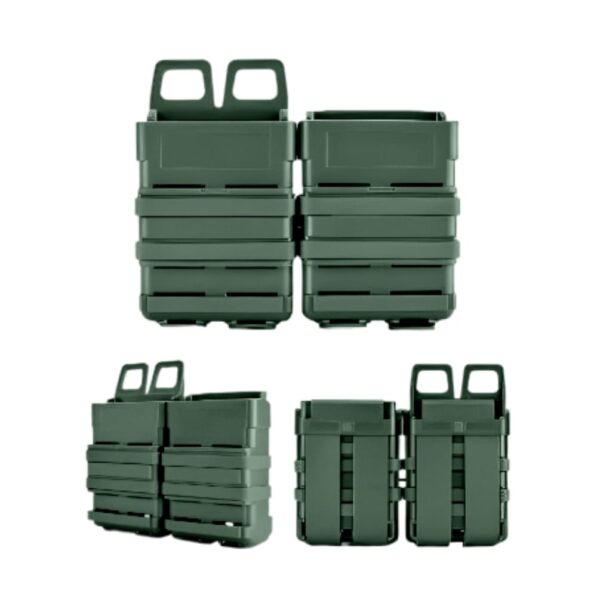 Porta Mag 556 (M4) Rígido Duplo Modular - Verde - Caveira Airsoft