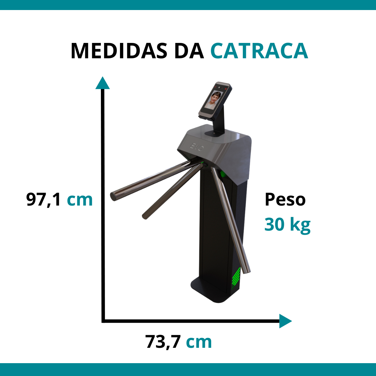 Catraca EVO Facial Standard - Tecnoponto