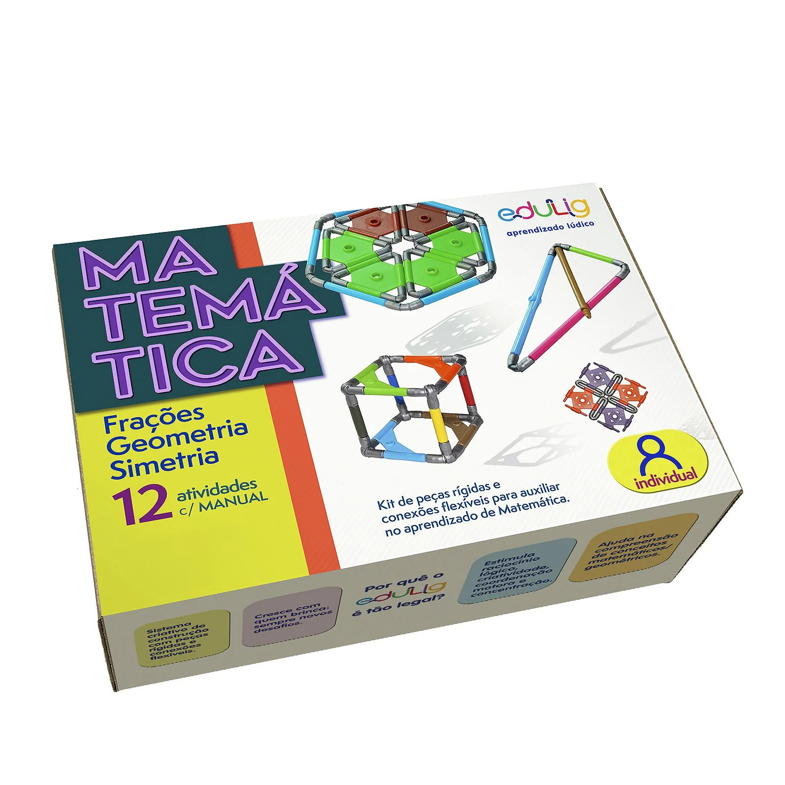 Kit Pedagógico e Educativo Matemática Individual Edulig - 380 peças ...