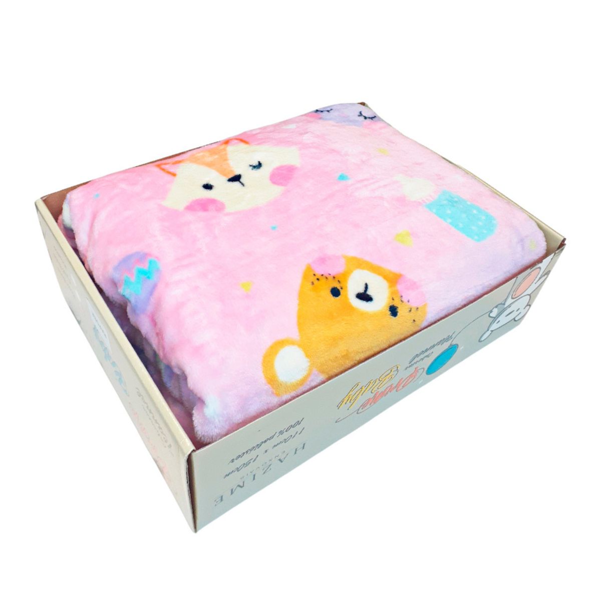 Cobertor Bebe Microfibra Prime 110 x 150cm Raposinha Rosa - A sua loja ...