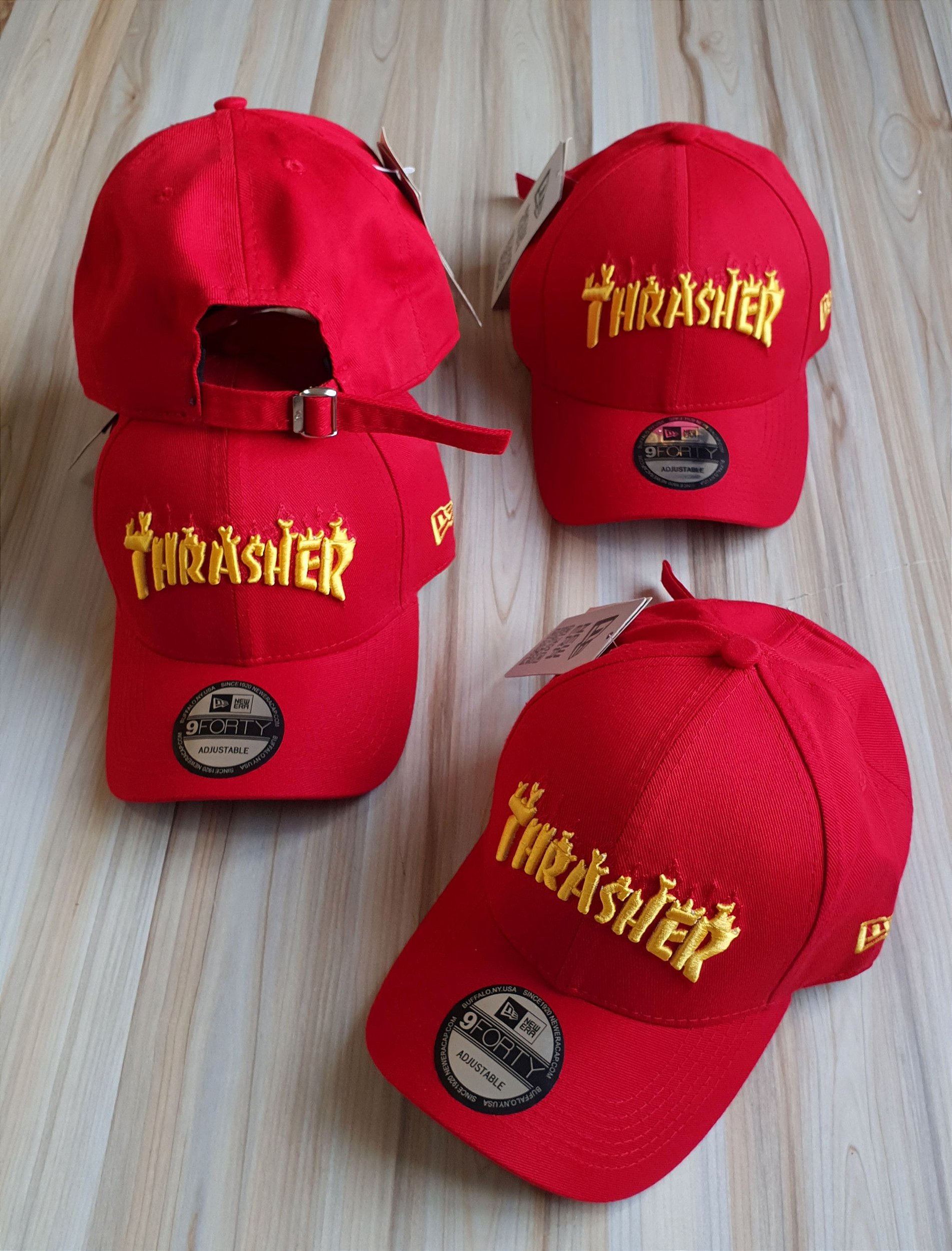Cap Thrasher Flame Red Strapback Aba Curva - CAPMAFIA ⚡️ @CAPMAFIA011 ...