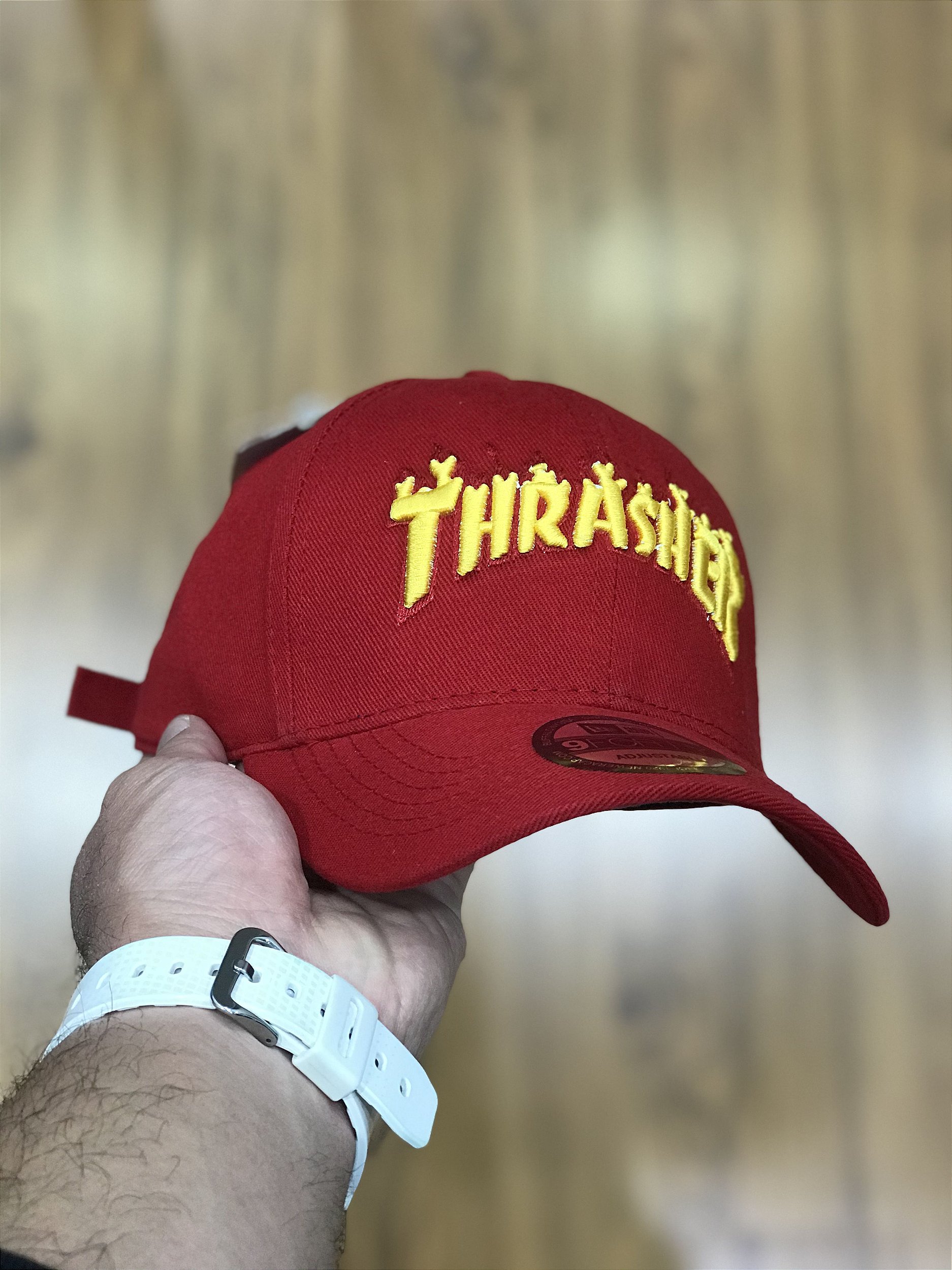 Cap Thrasher Flame Red Strapback Aba Curva - CAPMAFIA ⚡️ @CAPMAFIA011 ...