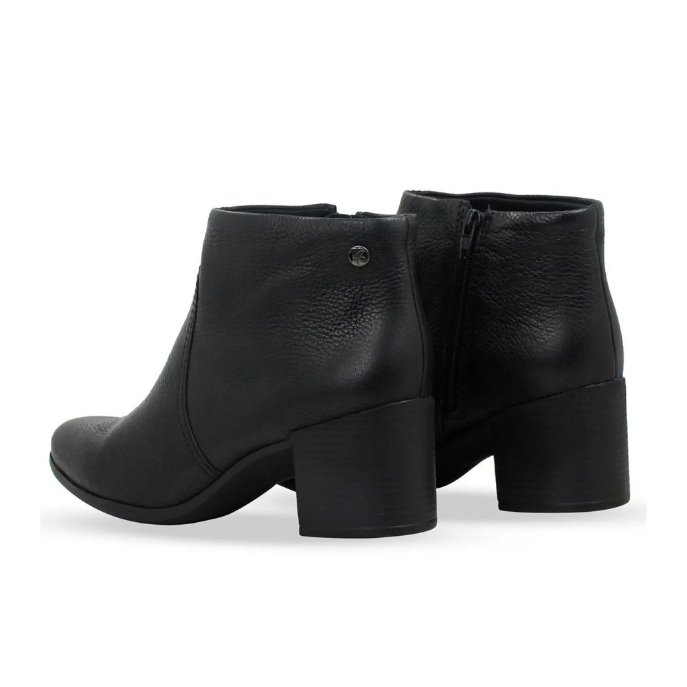 Bota Feminina Wood Cano Curto Salto Bloco Médio - Preto - Bottero ...