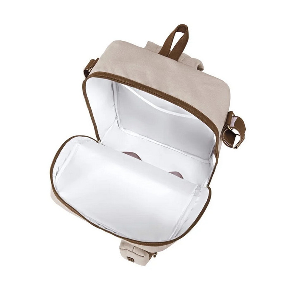 Mochila Multifuncional Prisma - Bege Areia - Batistela Baby - Casa Joka